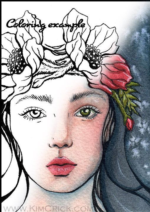 art nouveau adult coloring book