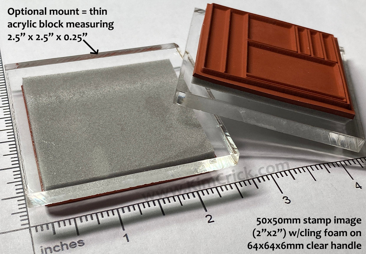 Color Wheel Rubber Stamp for Watercolor Pie Chart, Ink, Acrylic, etc ...