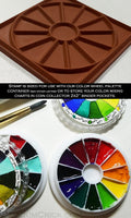 Color Wheel Rubber Stamp for Watercolor Pie Chart, Ink, Acrylic, etc ...