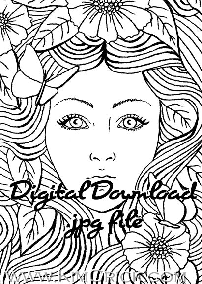 lady coloring pages